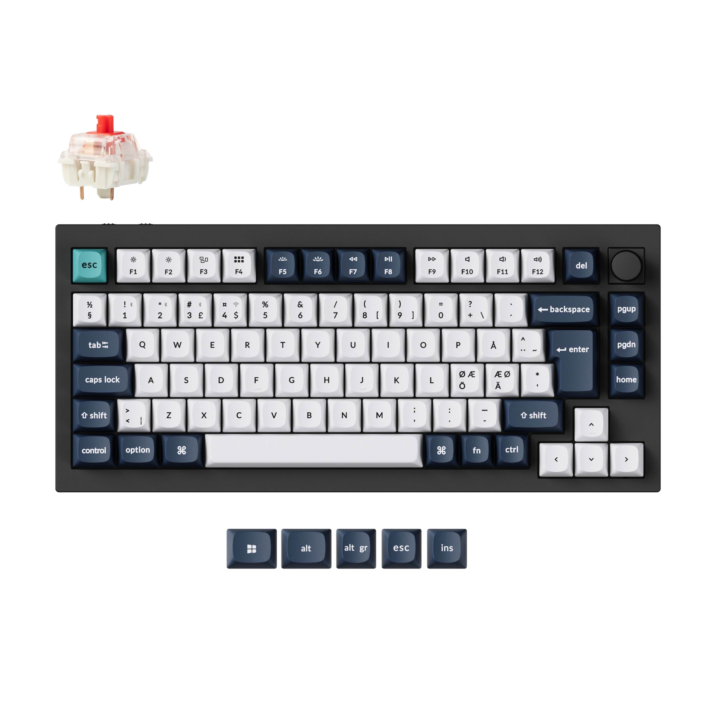 Q1 Max QMK/VIA Wireless Custom Mechanical Keyboard ISO Layout Collection