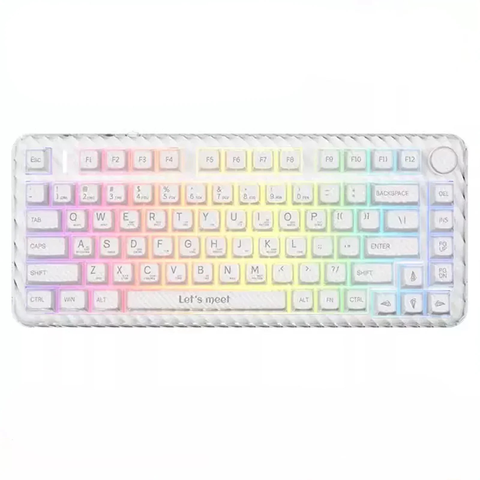 RX S75 Crystal White Tri-mode mechanical keyboard