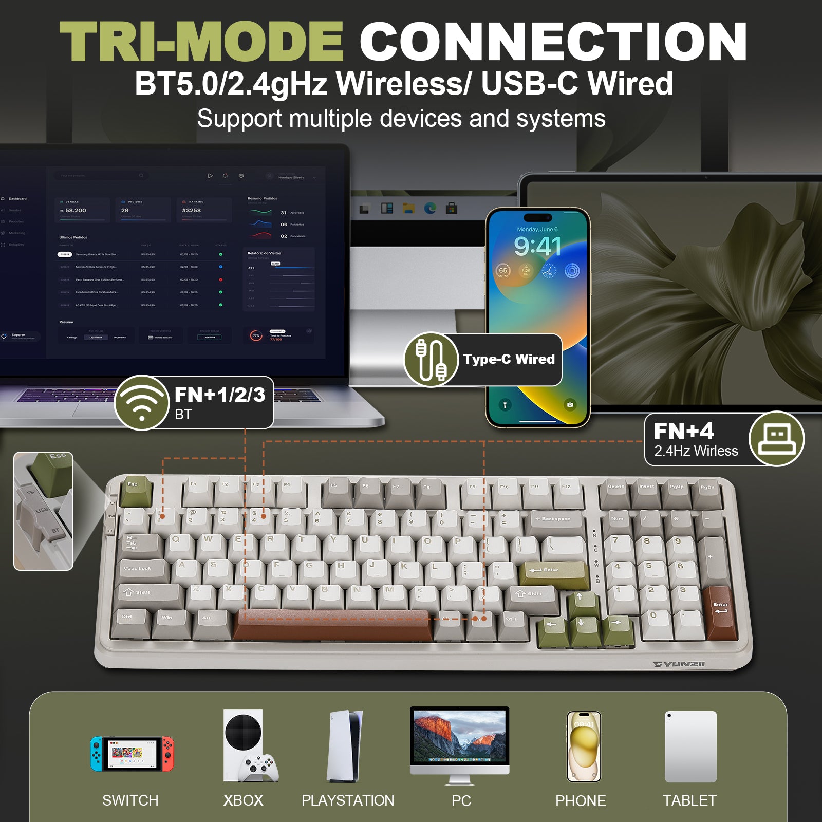 B98 Wireless Mechanical Keyboard