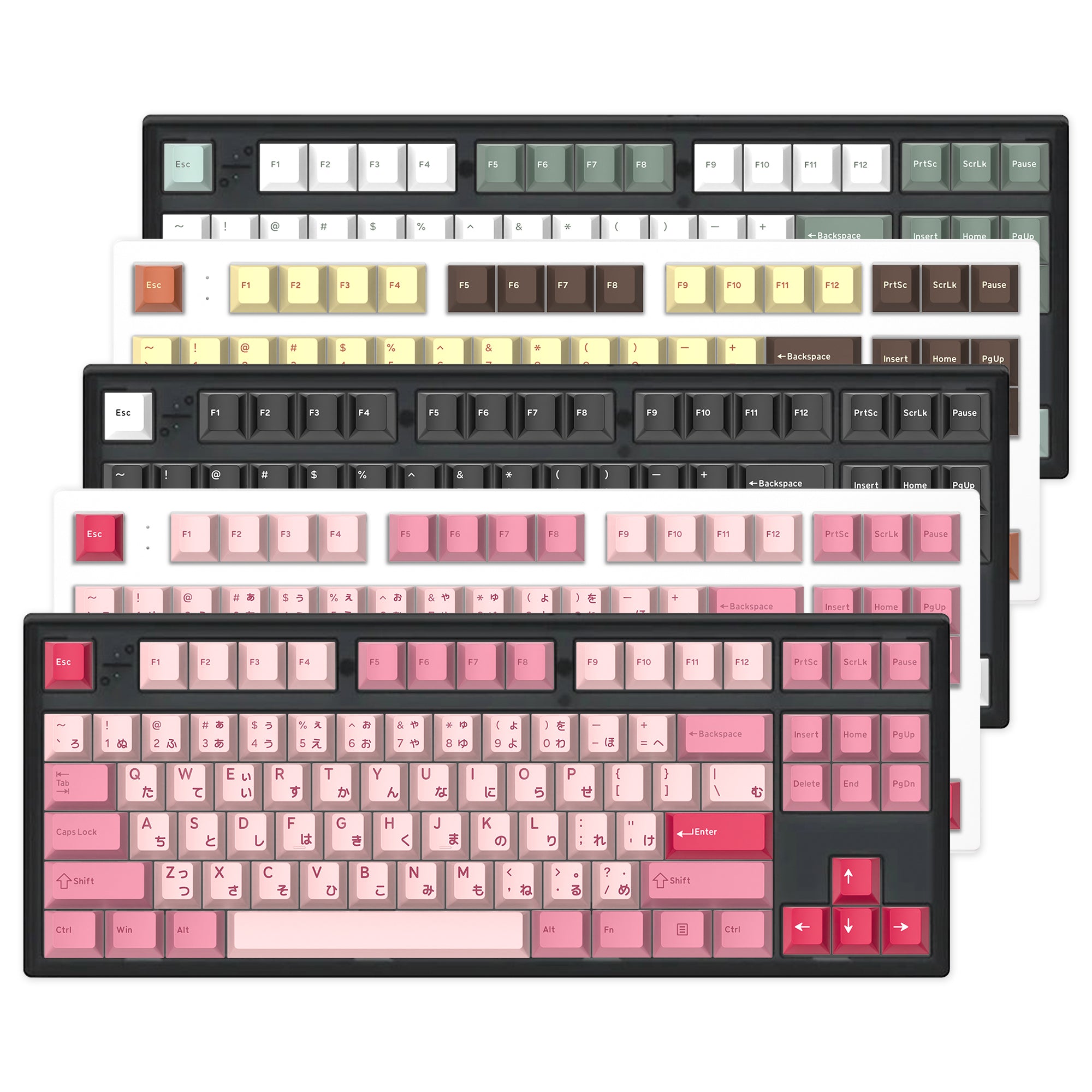 Flesports MK870 Mechanical Keyboard GJ KEYCAPS Kit Full RGB Hot Swap ...