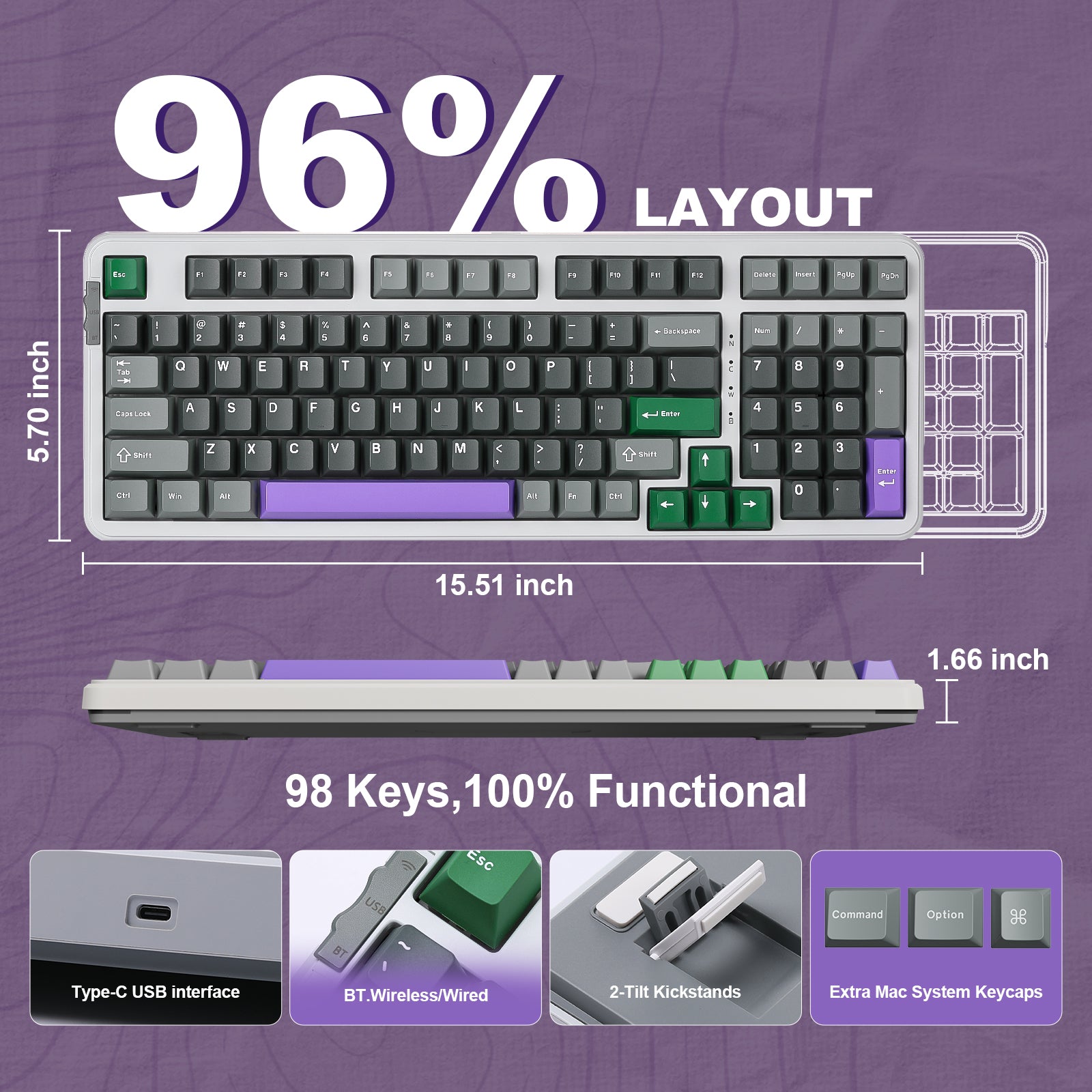 B98 Wireless Mechanical Keyboard