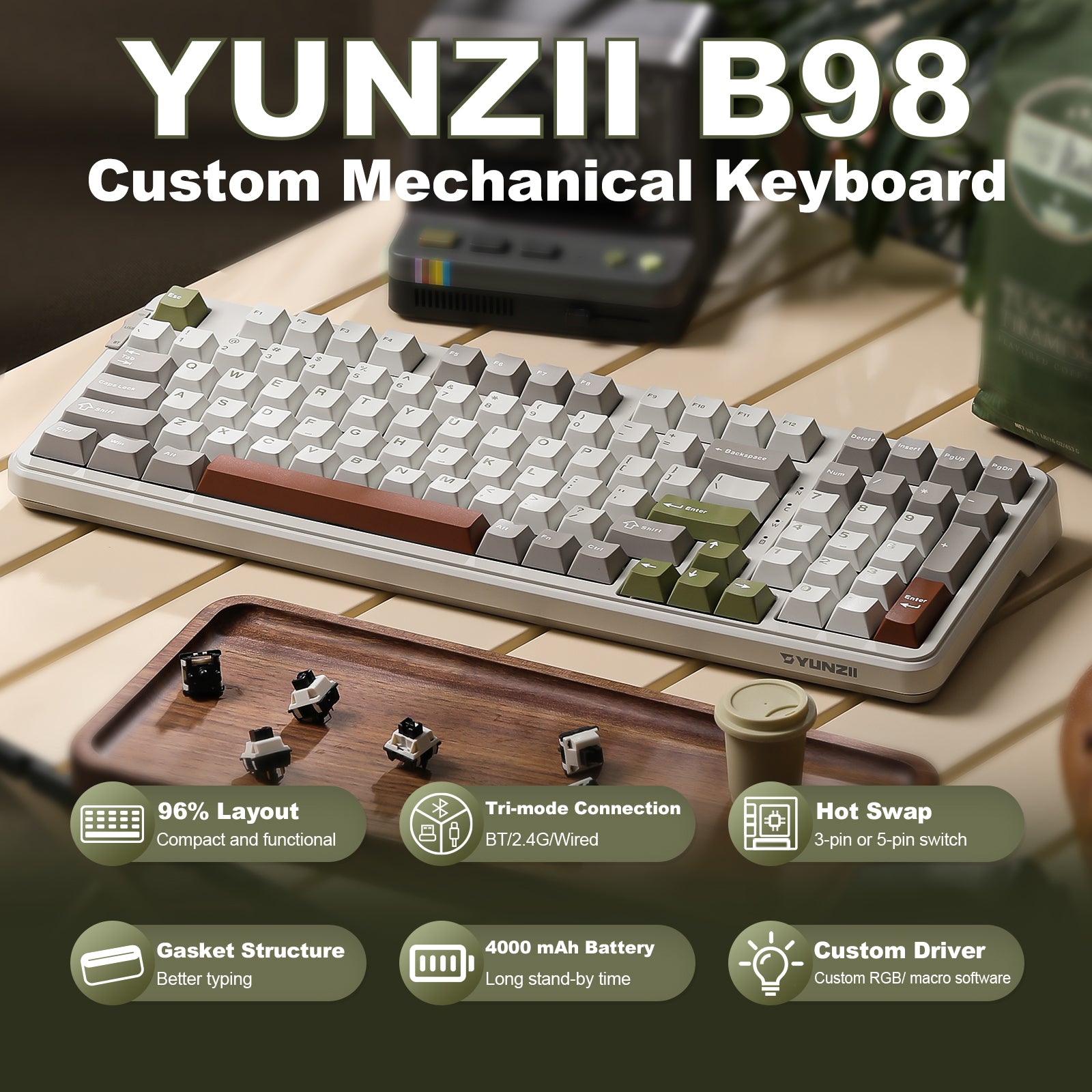 B98 Wireless Mechanical Keyboard