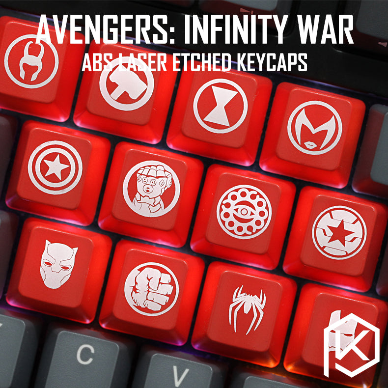 Novelty Shine Through Keycaps ABS Etched, Shine-Through Avengers ...