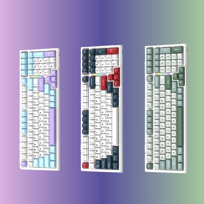 R98 Tri-Mode Wireless/Wired Hot-Swappable Mechanical Keyboard– 99 Keys ...